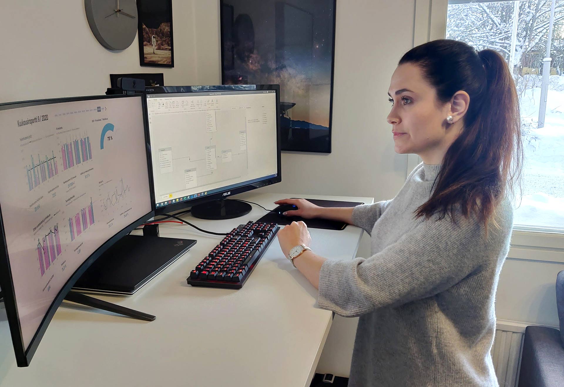 Data analyst visualizes data and promotes effective decision-making